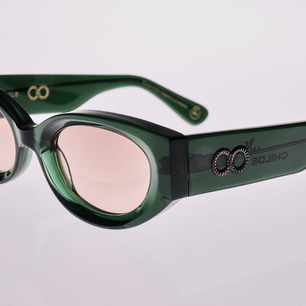 Childe Oracle Translucent Green | Rose Gradient Bio Lens - Childe Eyewear