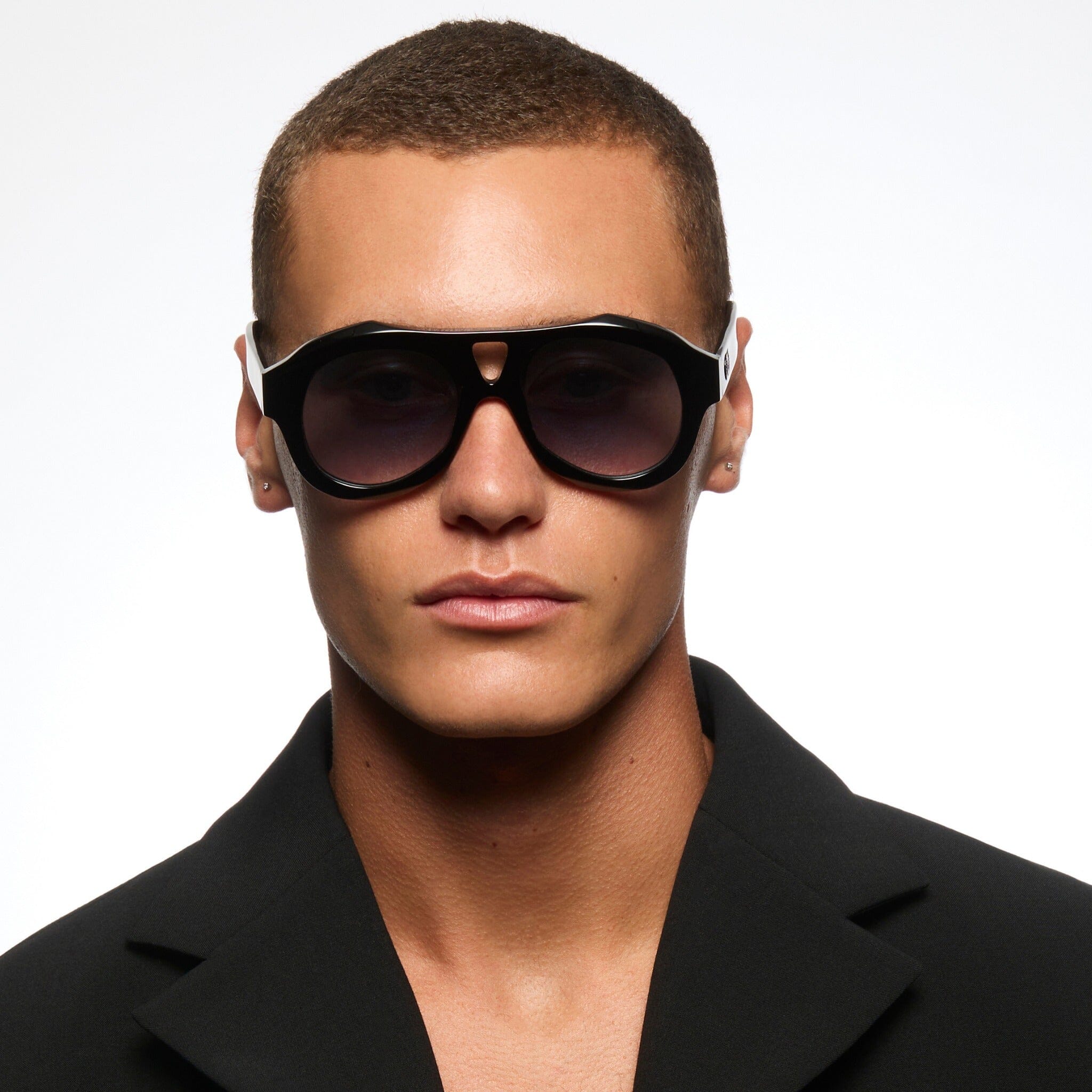 Childe DEBASER Bio-Acetate Sunglass Gloss Black | Grey Gradient Lens ...